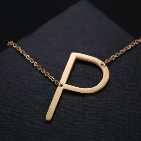 Jewelry | Rose Gold Color Letter P Name Initial Necklace | Poshmark